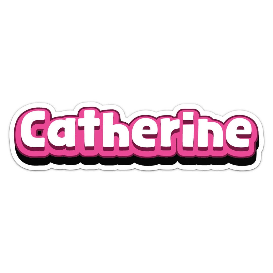 Catherine Name Sticker Car Bumper Decal - Etsy
