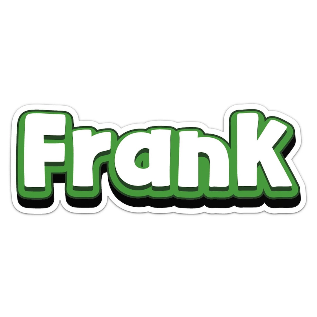 Frank Name Sticker Car Bumper Decal - Etsy