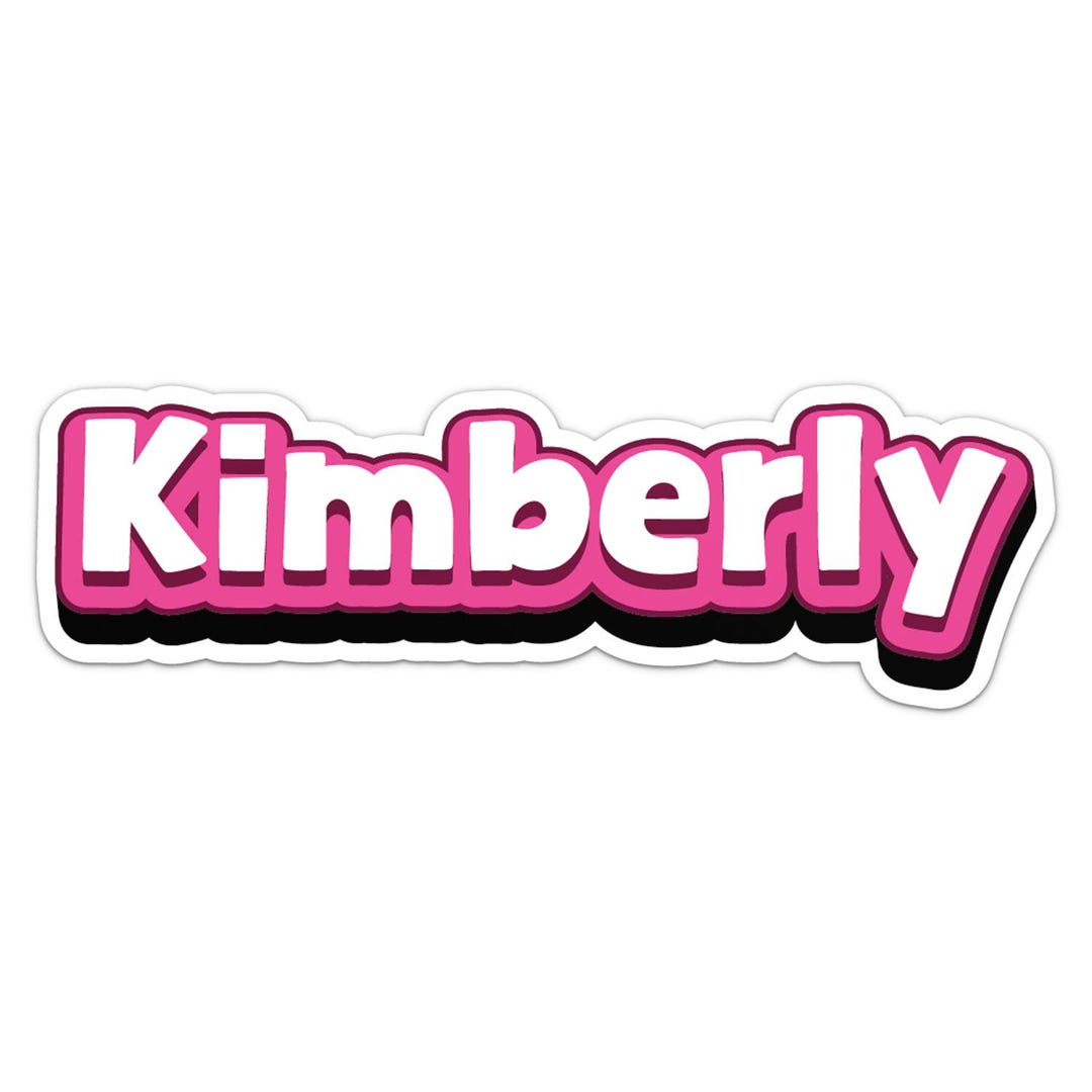 Kimberly Name Sticker Car Bumper Decal - Etsy