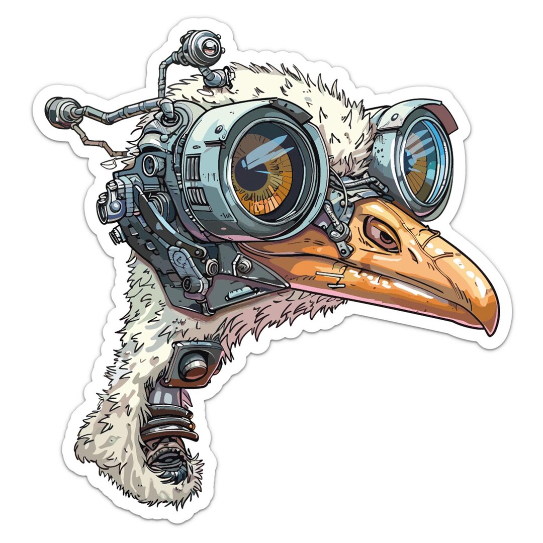 Biomechanical Ostrich Animal Robot Sticker Car Bumper Decal - Etsy