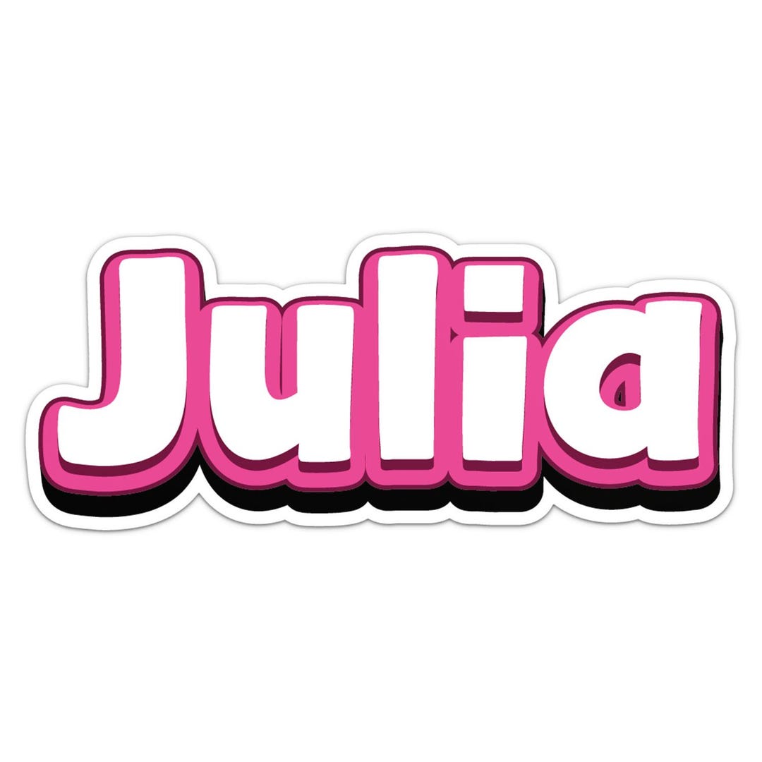 Julia Name Sticker Car Bumper Decal - Etsy