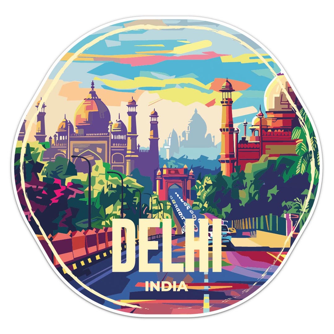 India Delhi City Sticker Car Bumper Decal - Etsy