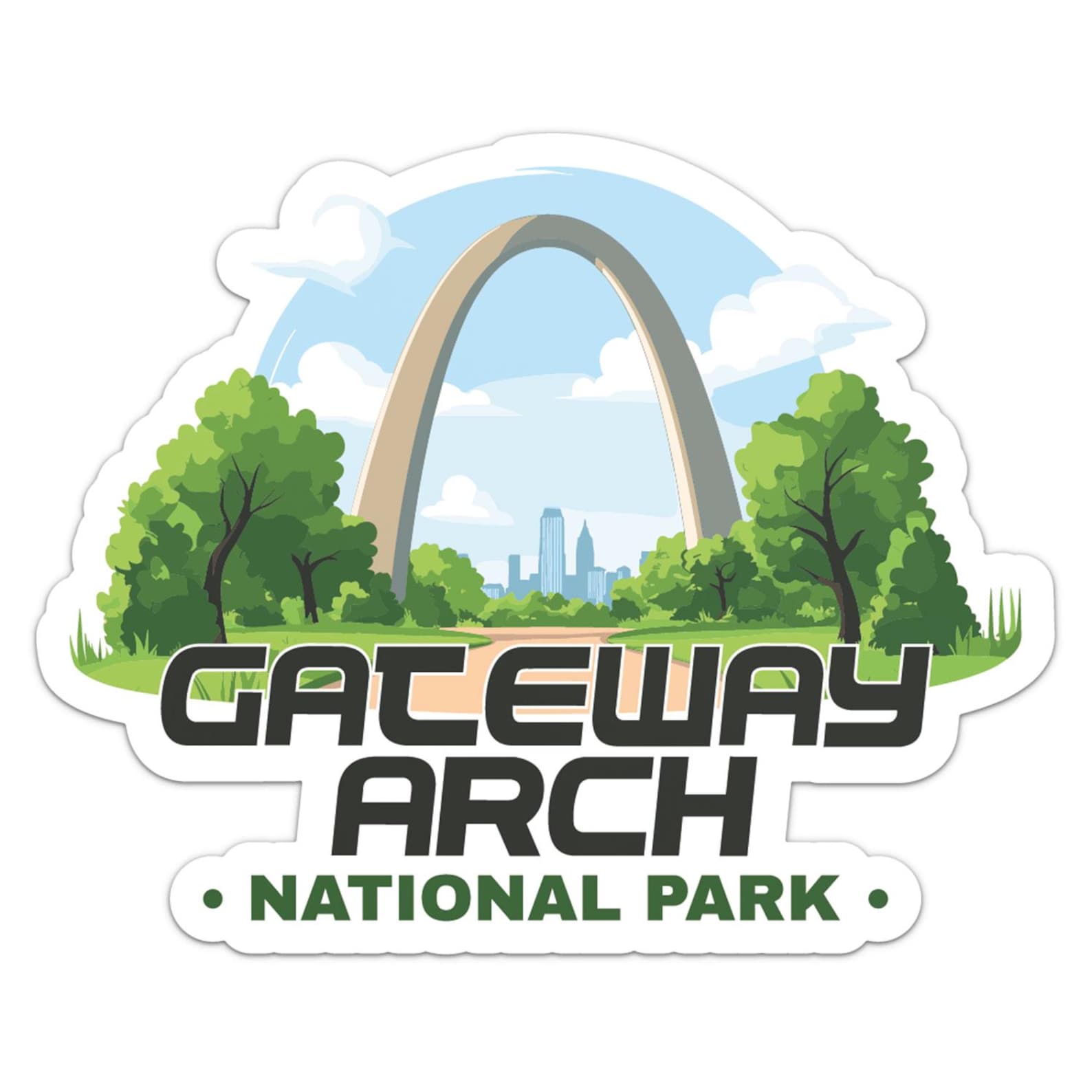 Gateway Arch National Park Sticker Vinyl Car Bumper Decal - Etsy