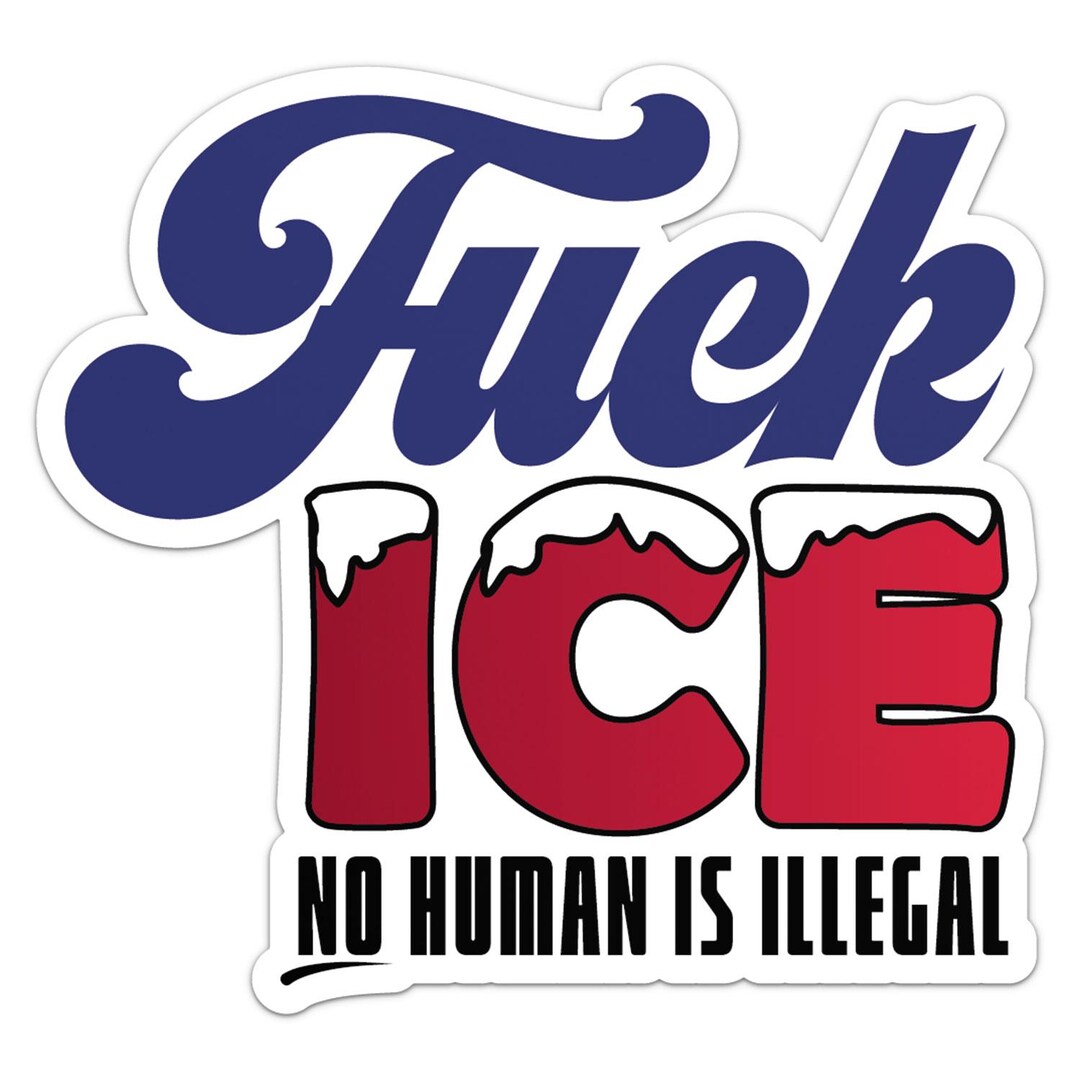 Anti Ice No Human is Illegal Sticker Car Bumper Vinyl Decal - Etsy