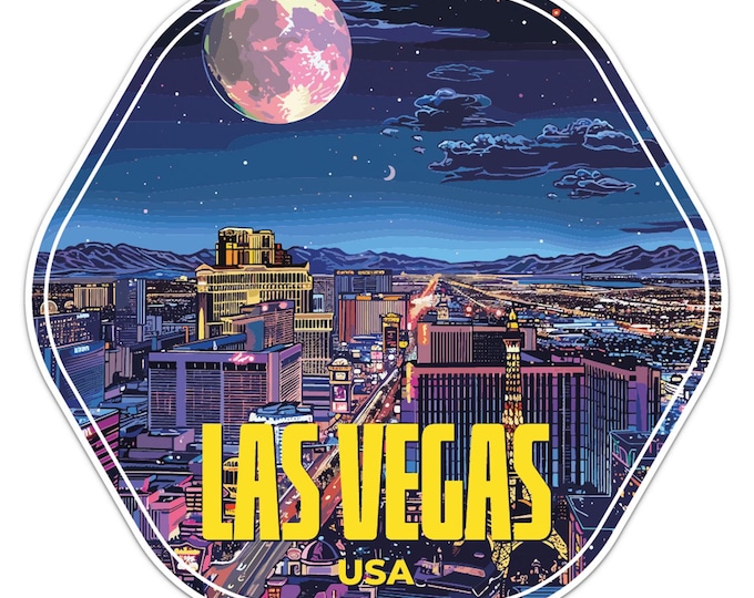 Las Vegas City Sticker Car Bumper Decal - Etsy