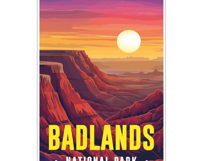Badlands National Park Car Bumper Sticker Decal - Etsy Canada