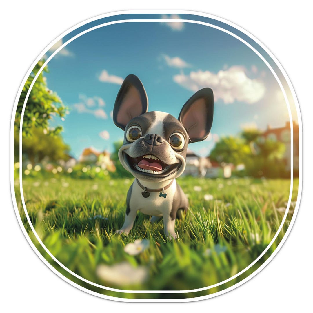 Cartoon Boston Terrier Dog Sticker Car Bumper Decal - Etsy
