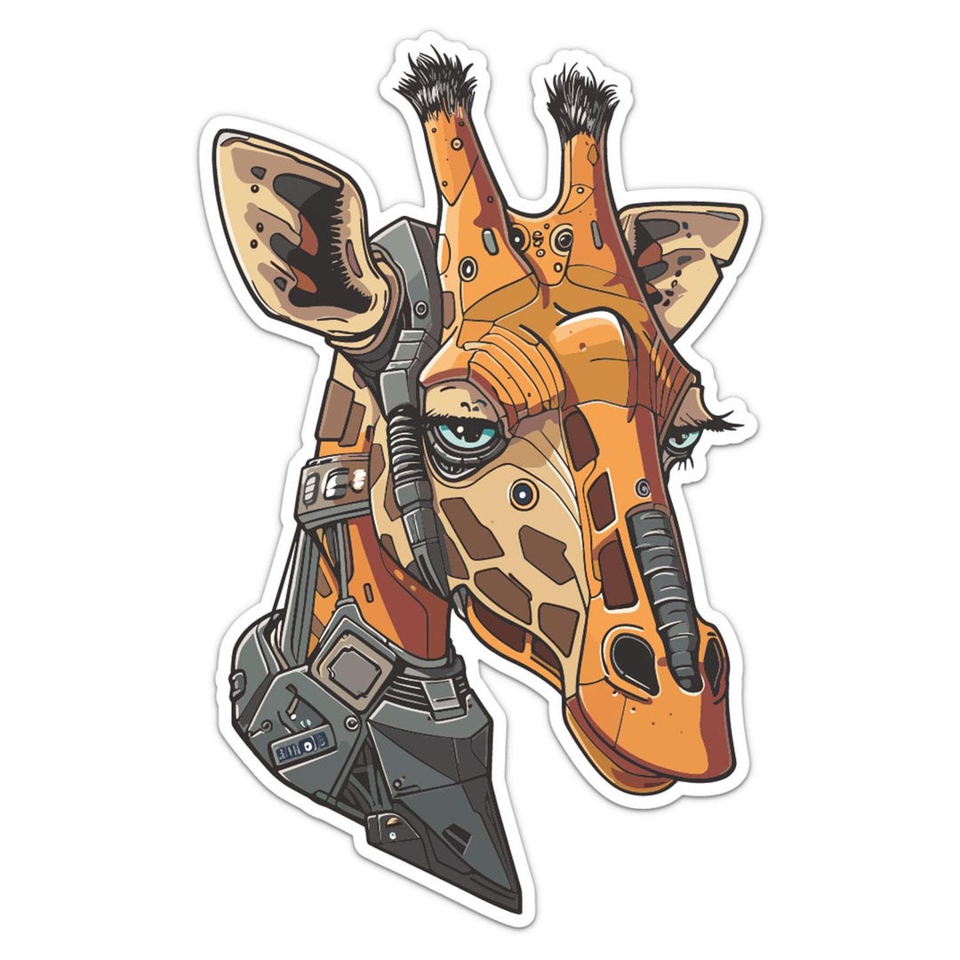 Biomechanical Giraffe Animal Robot Sticker Car Bumper Decal - Etsy