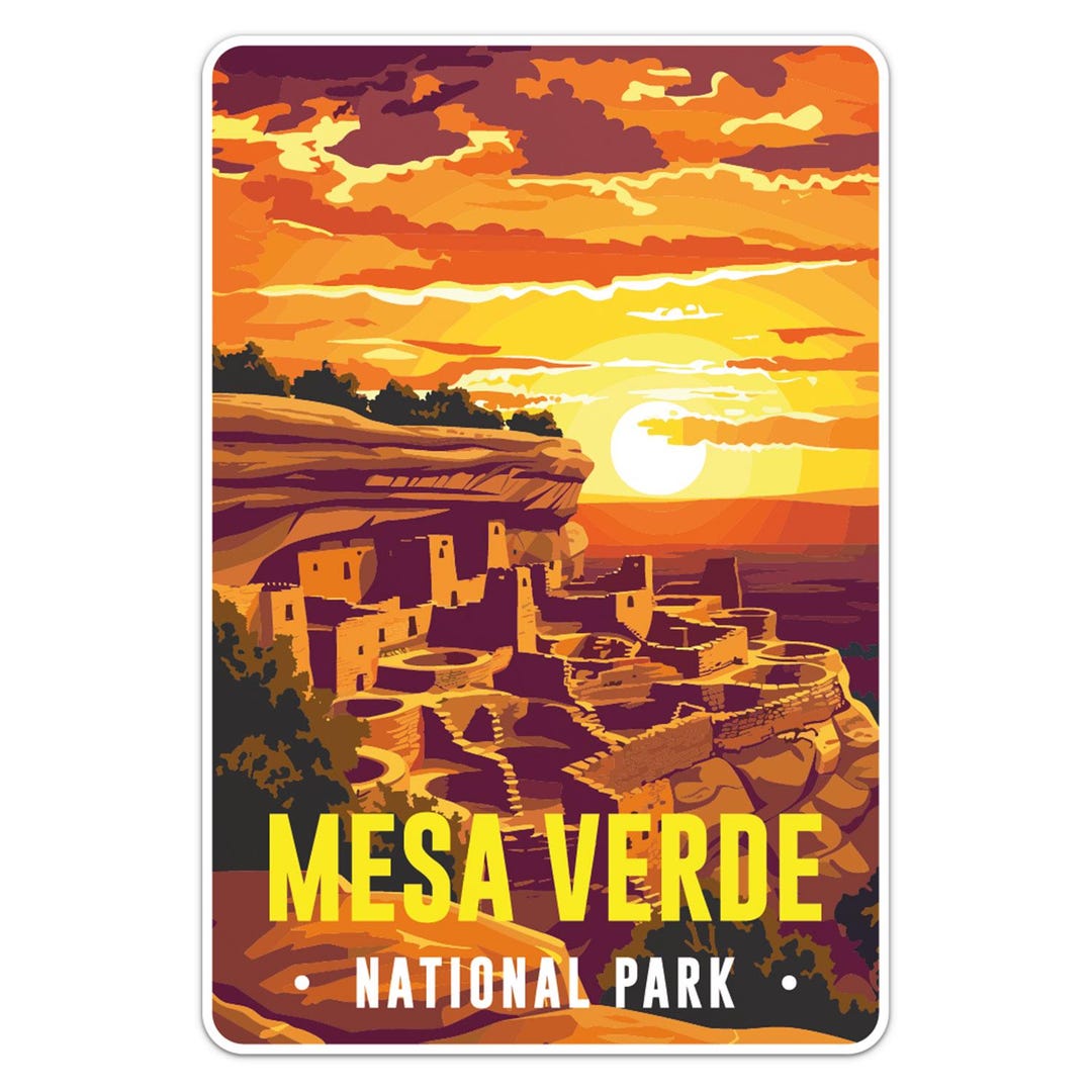 Sunset Mesa Verde National Park Sticker Car Bumper Decal - Etsy