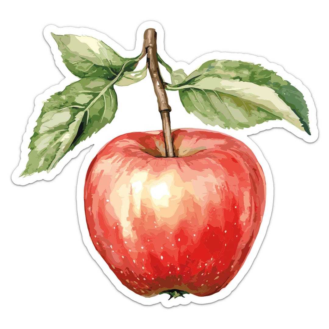 Watercolor Apple Sticker Car Bumper Decal - Etsy