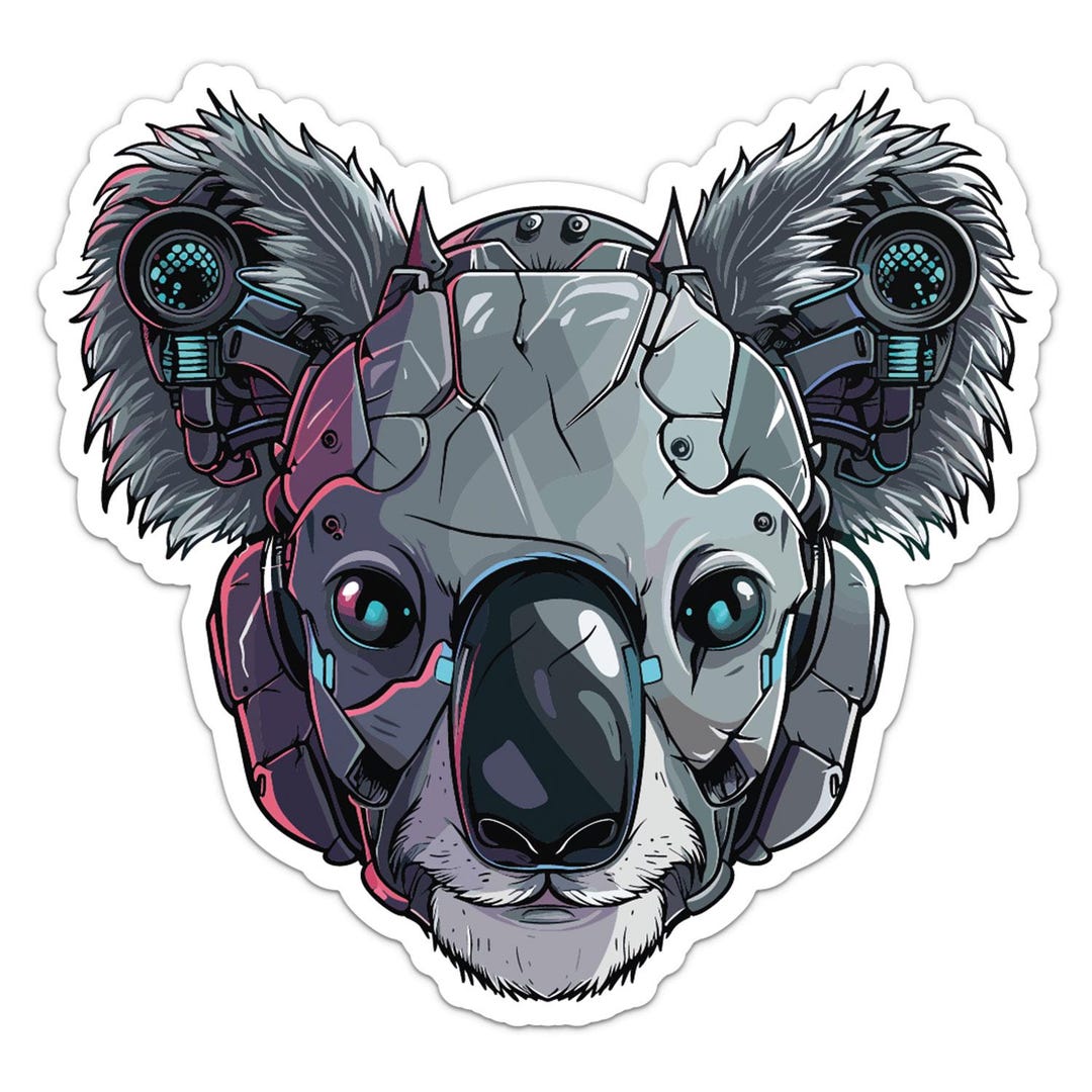 Biomechanical Koala Animal Robot Sticker Car Bumper Decal - Etsy