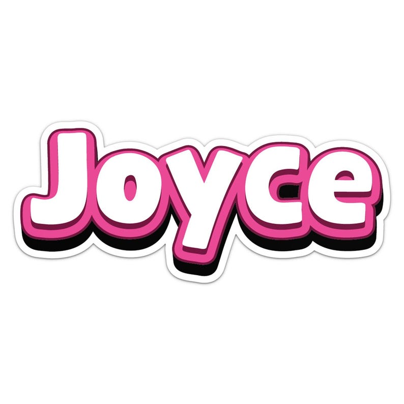 Joyce Name Sticker Car Bumper Decal - Etsy