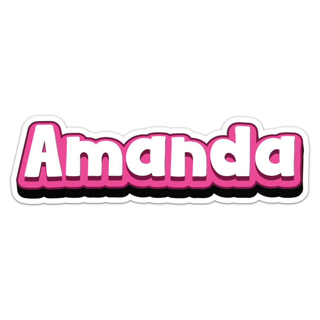 Amanda Name Sticker Car Bumper Decal - Etsy