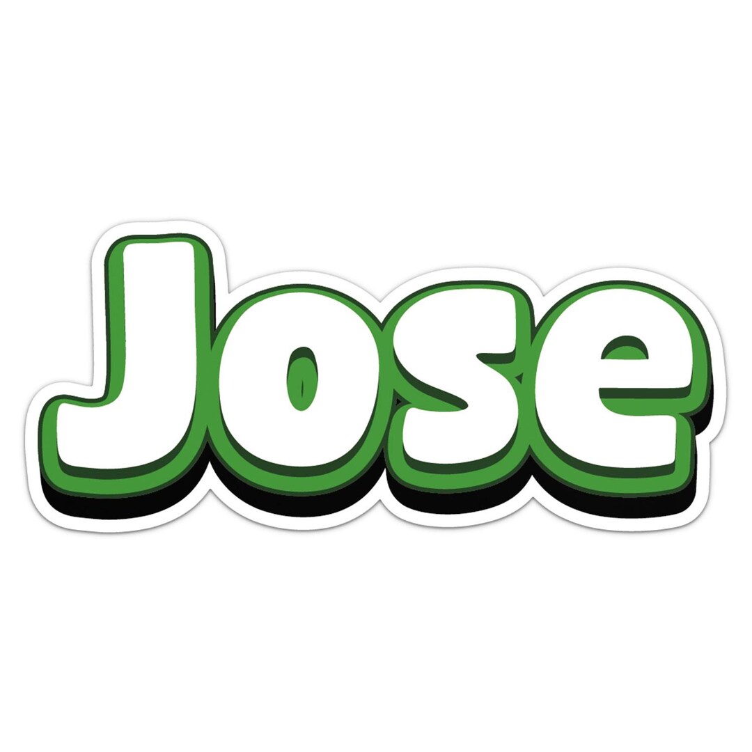 Jose Name Sticker Car Bumper Decal - Etsy