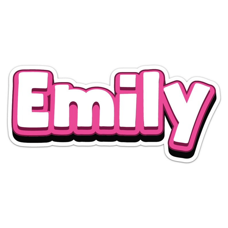 Emily Name Sticker Car Bumper Decal - Etsy