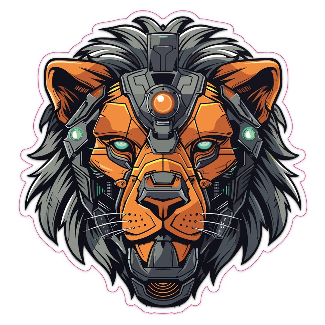 Biomechanical Lion Animal Robot Sticker Car Bumper Decal - Etsy