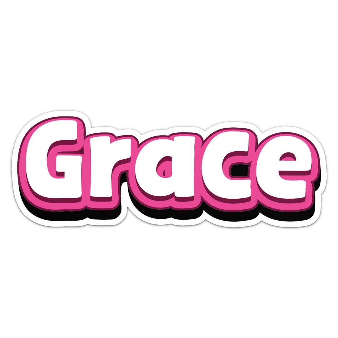 Grace Name Sticker Car Bumper Decal - Etsy