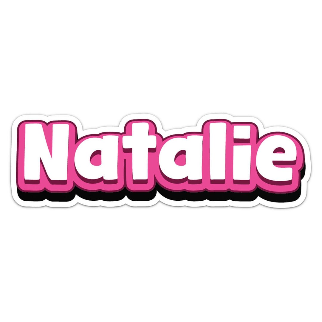 Natalie Name Sticker Car Bumper Decal - Etsy
