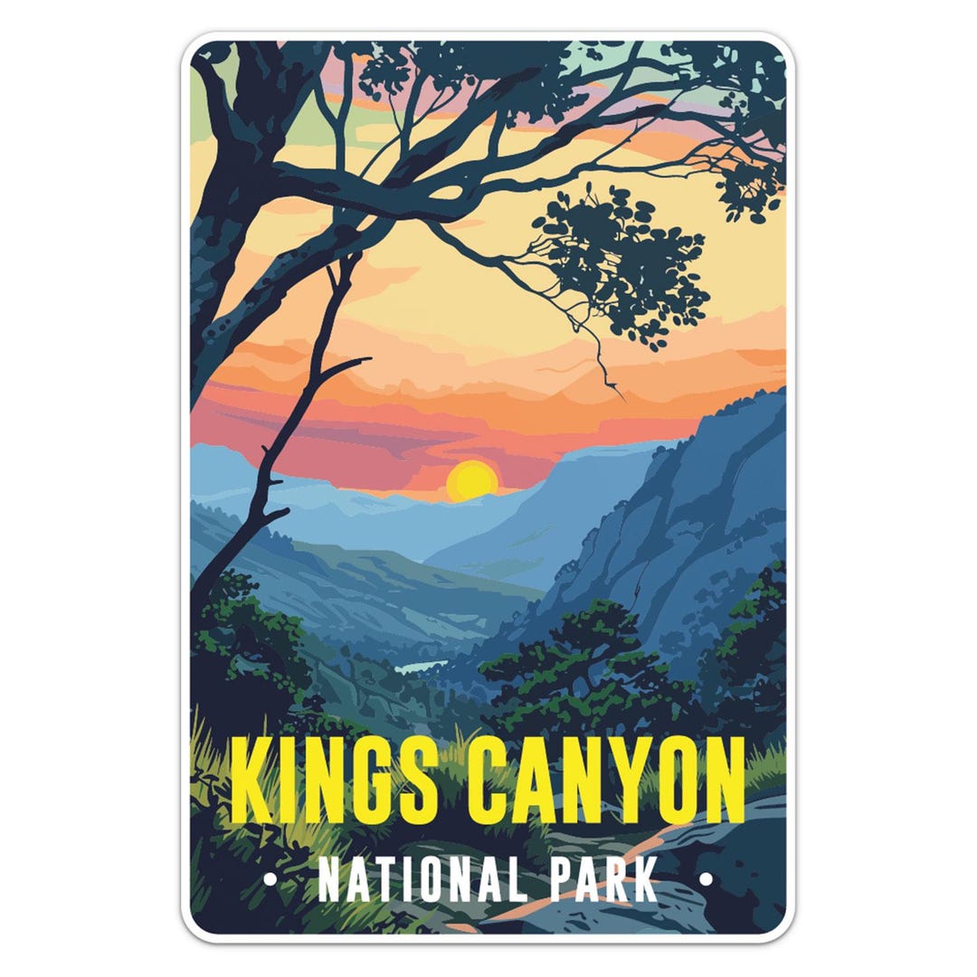 Sunset Kings Canyon National Park Sticker Car Bumper Decal - Etsy