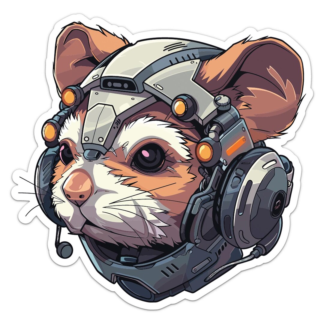 Biomechanical Hamster Animal Robot Sticker Car Bumper Decal - Etsy