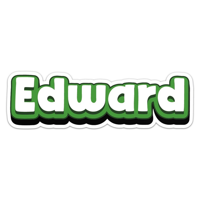 Edward Name Sticker Car Bumper Decal - Etsy