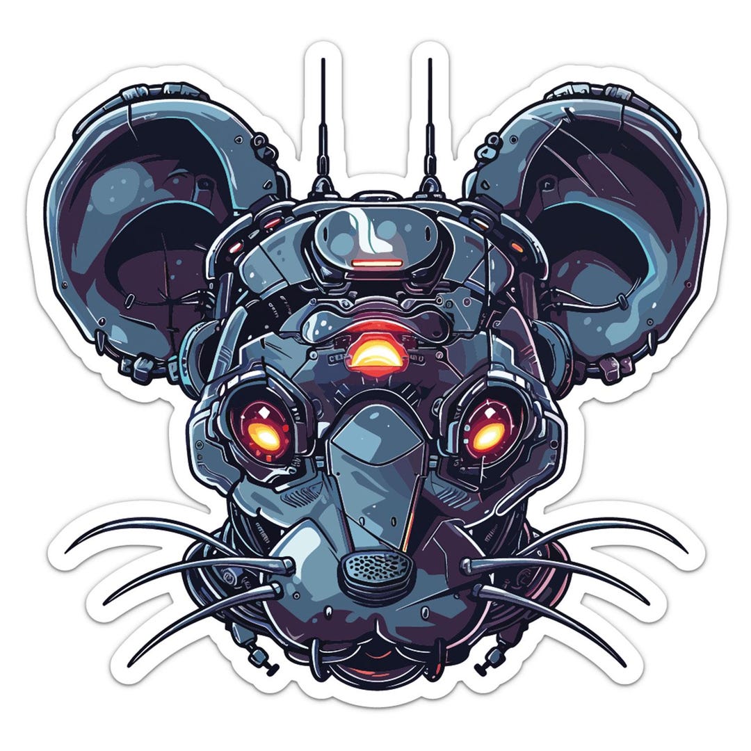 Biomechanical Mouse Animal Robot Sticker Car Bumper Decal - Etsy
