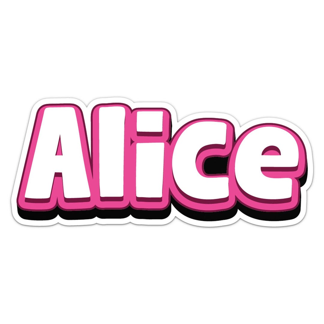 Alice Name Sticker Car Bumper Decal - Etsy