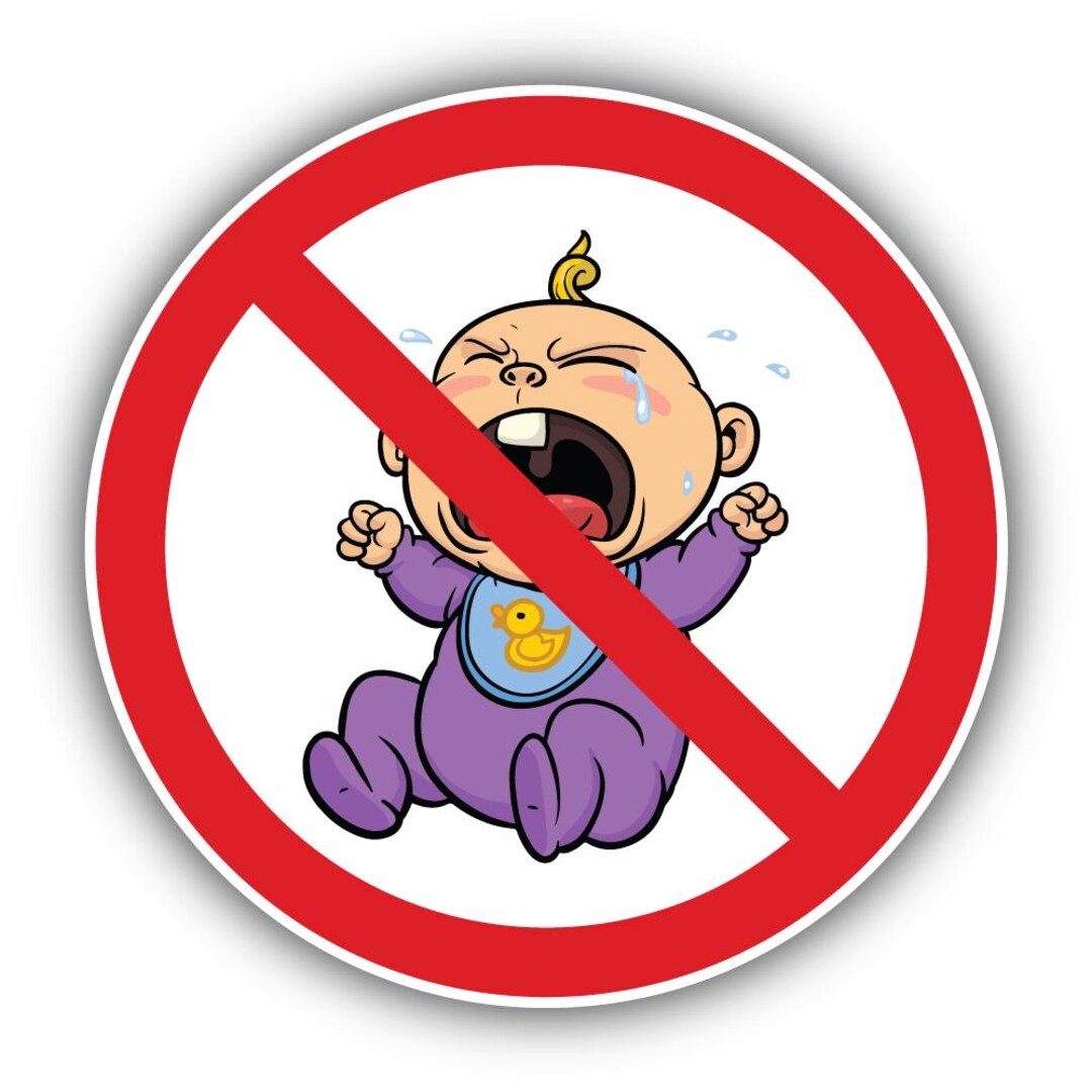 No Cry Babies Funny Warning Sign Sticker Car Bumper Vinyl Decal - Etsy