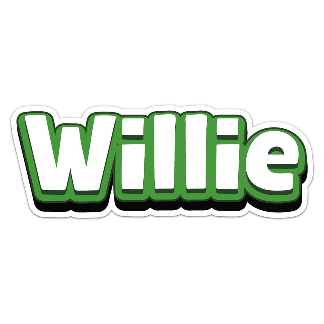 Willie Name Sticker Car Bumper Decal - Etsy