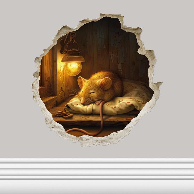 Mouse Hole Sticker - Etsy