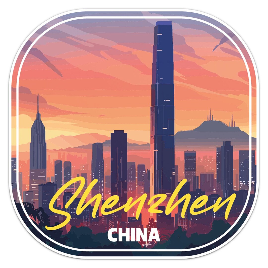 Sunset China Shenzhen City Car Bumper Sticker - Etsy
