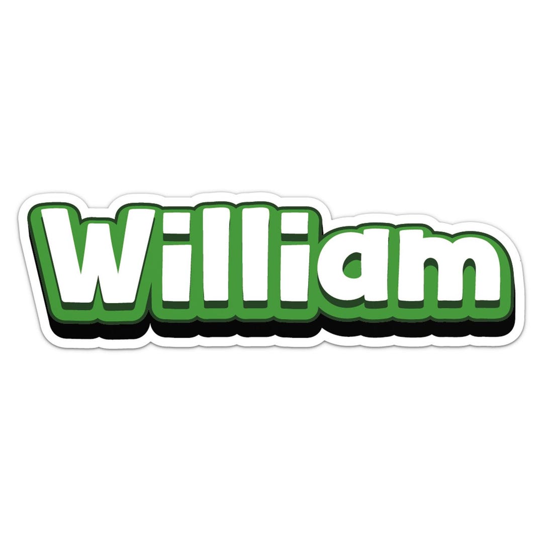 William Name Sticker Car Bumper Decal - Etsy