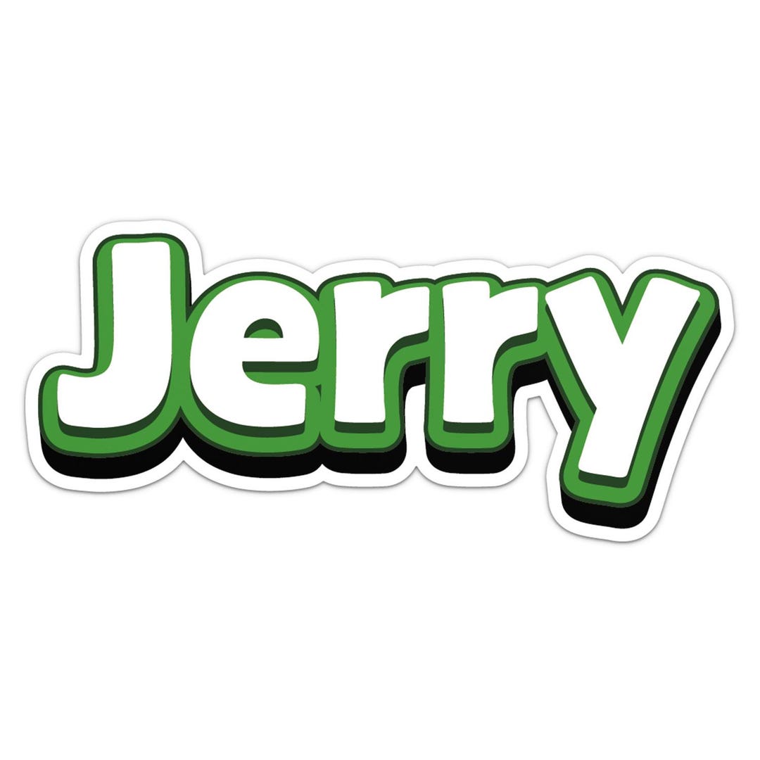 Jerry Name Sticker Car Bumper Decal - Etsy