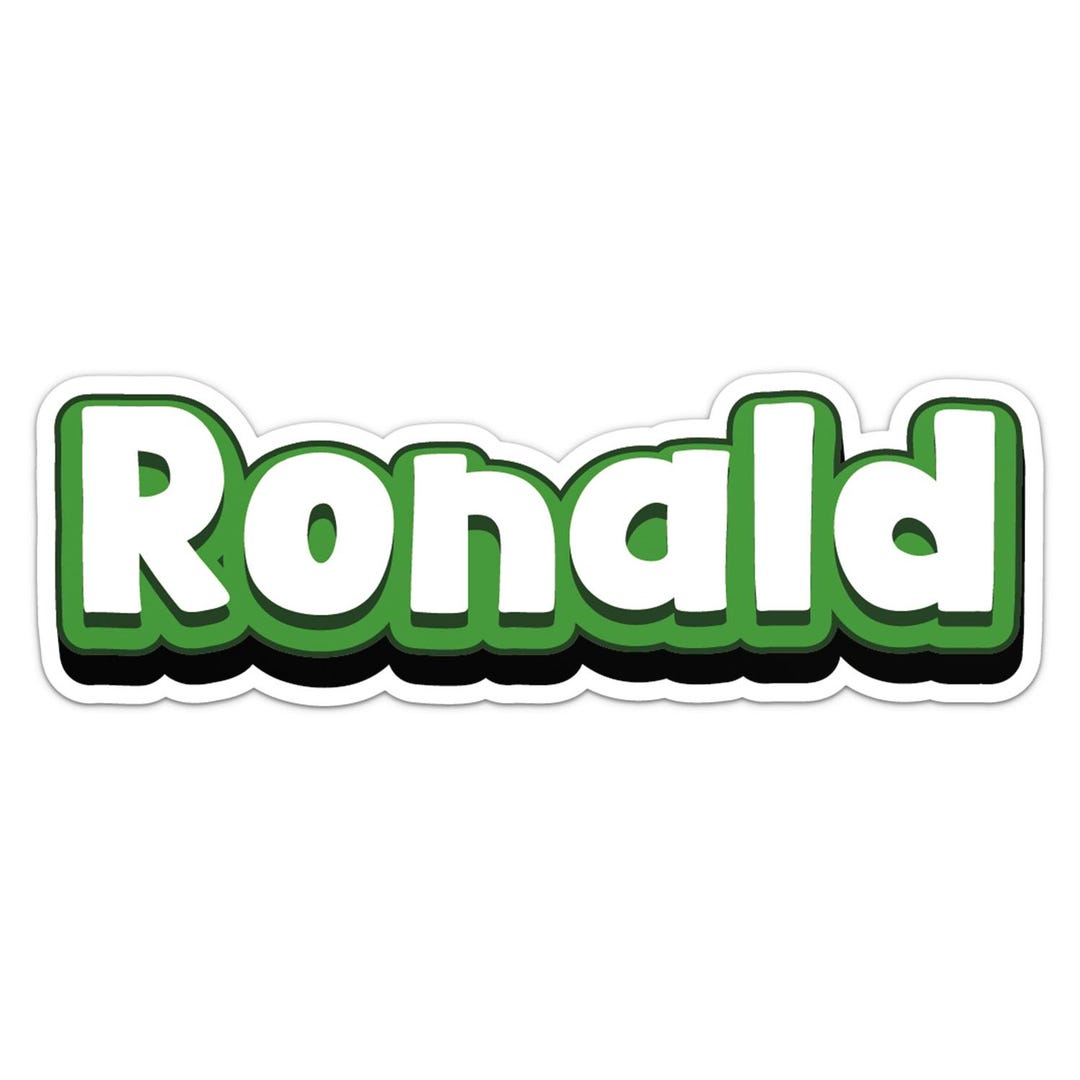 Ronald Name Sticker Car Bumper Decal - Etsy