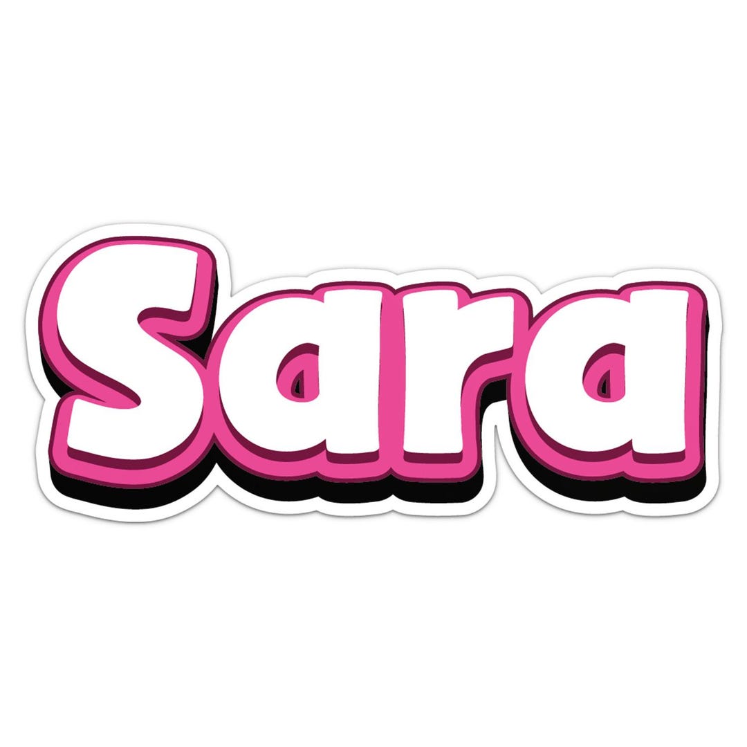 Sara Name Sticker Car Bumper Decal - Etsy