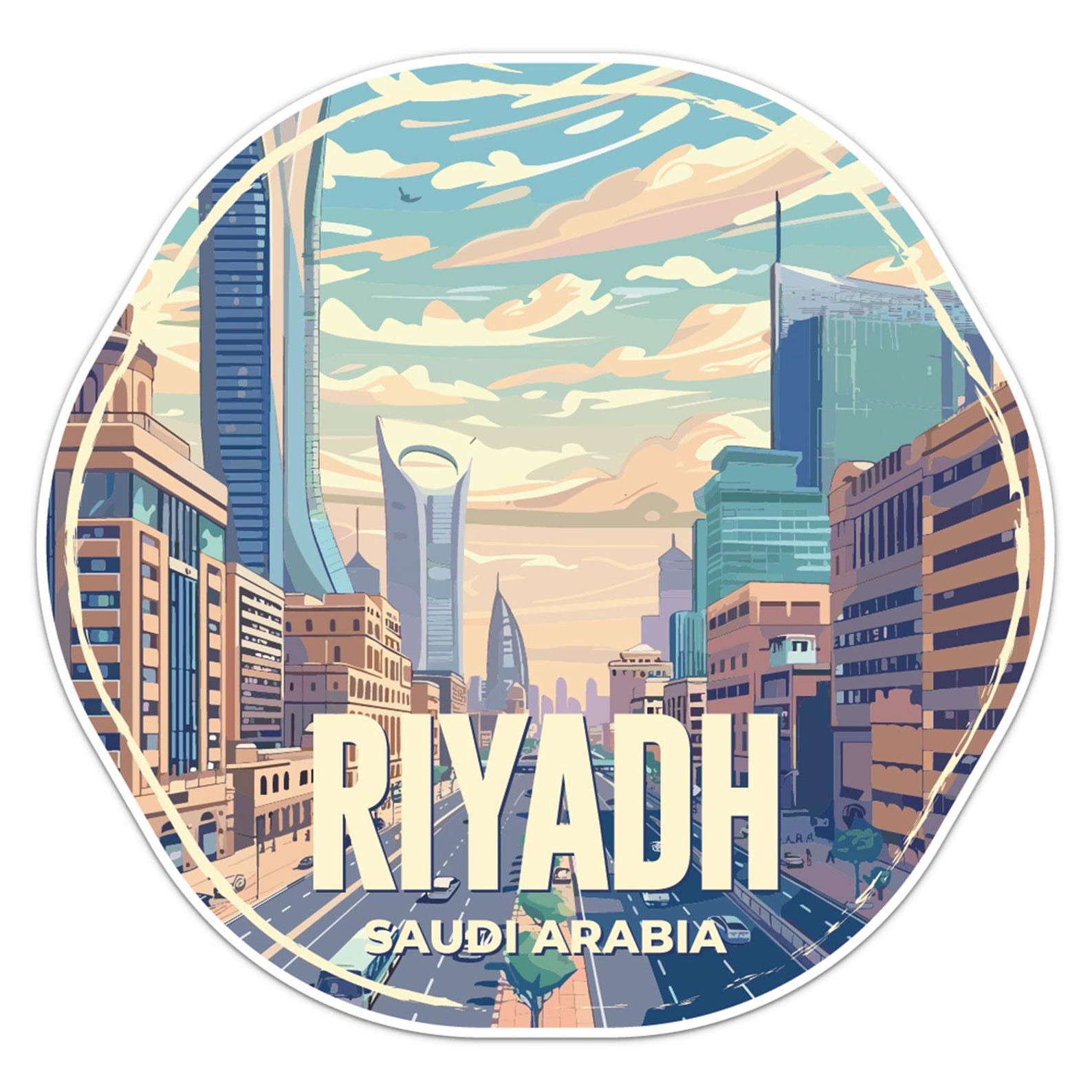 Saudi Arabia Riyadh City Sticker Car Bumper Decal - Etsy