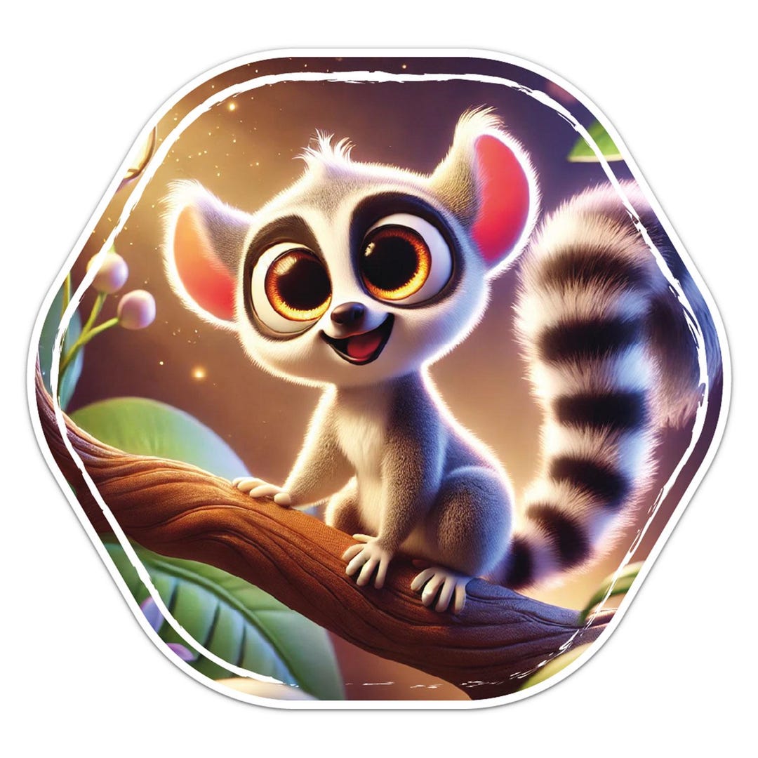 Sweet Lemur Animal Sticker Car Bumper Decal - Etsy