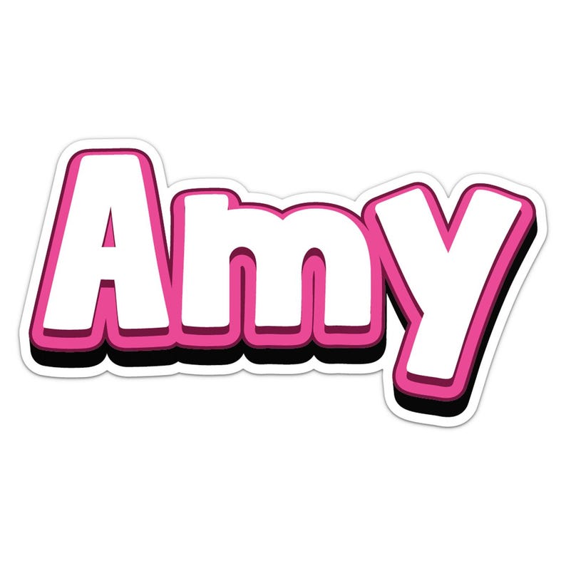 Amy Name Sticker Car Bumper Decal - Etsy
