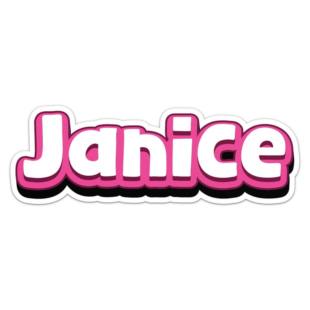 Janice Name Sticker Car Bumper Decal - Etsy