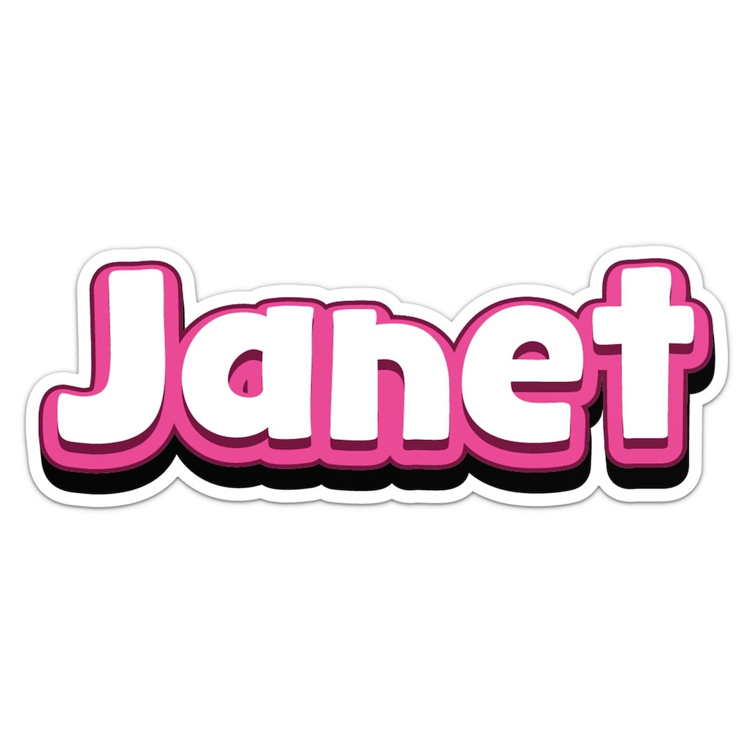 Janet Name Sticker Car Bumper Decal - Etsy