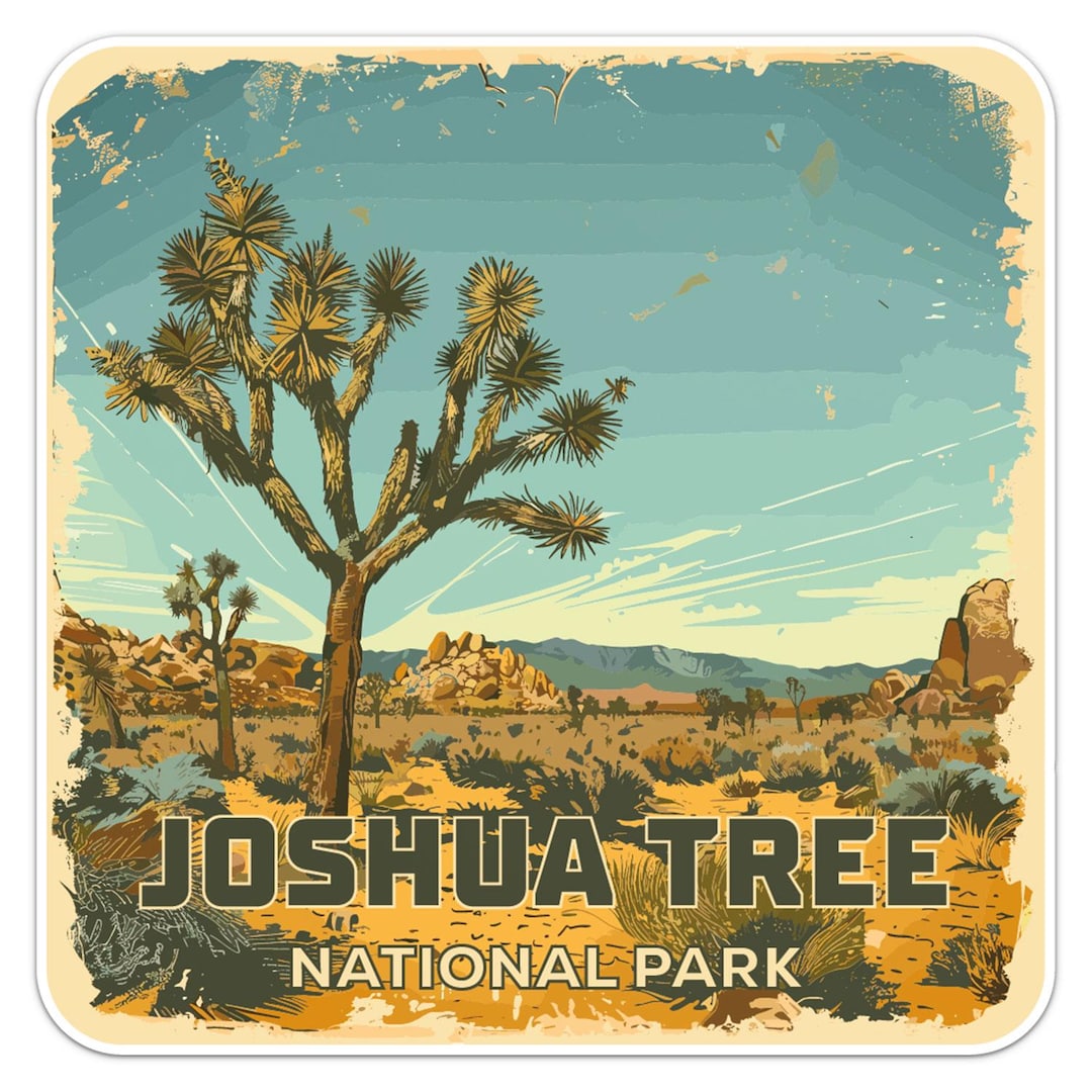 Vintage Joshua Tree National Park Car Bumper Sticker - Etsy