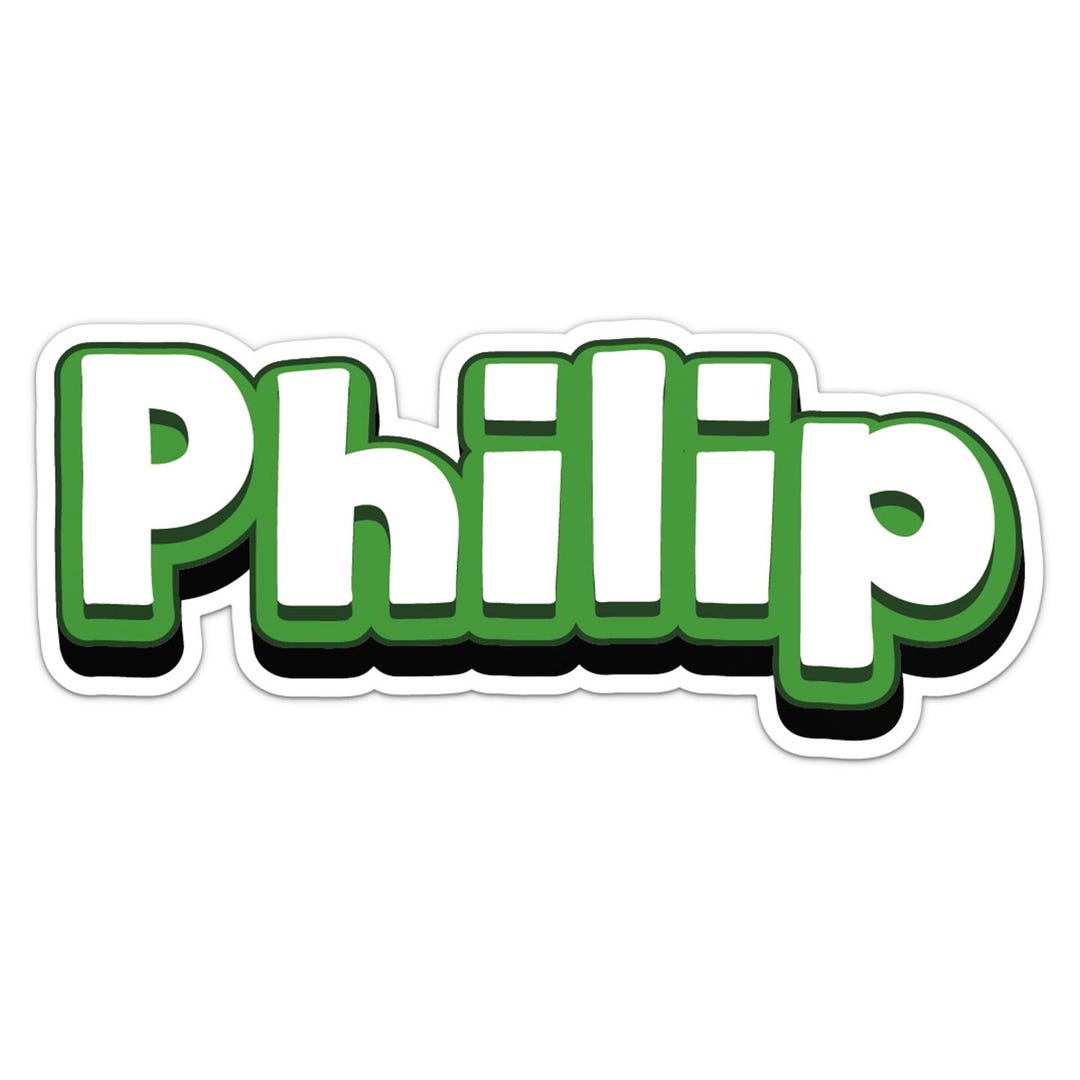 Philip Name Sticker Car Bumper Decal - Etsy