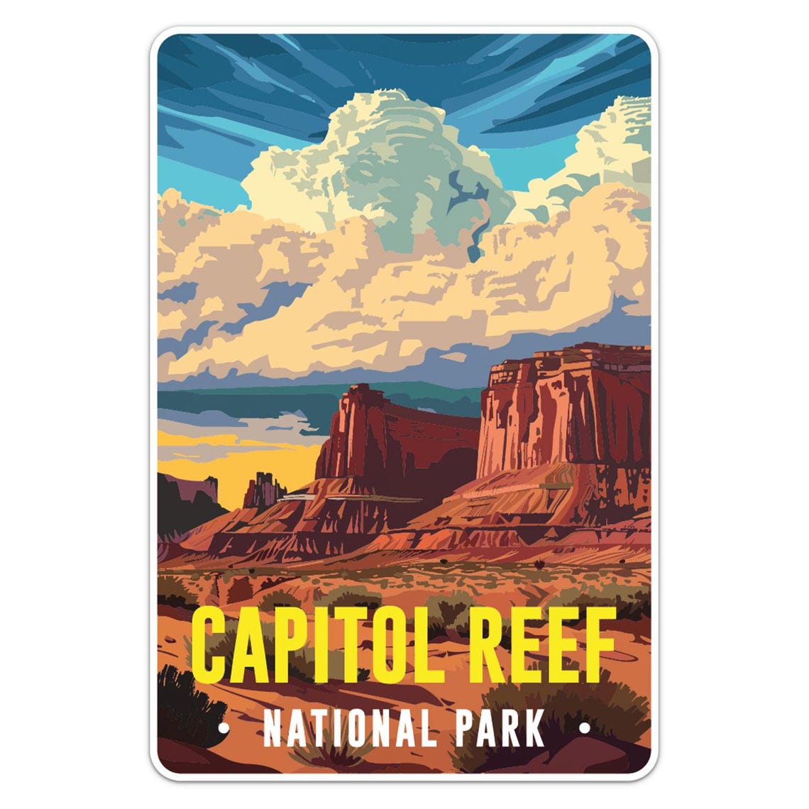 Sunset Capitol Reef National Park Sticker Car Bumper Decal - Etsy