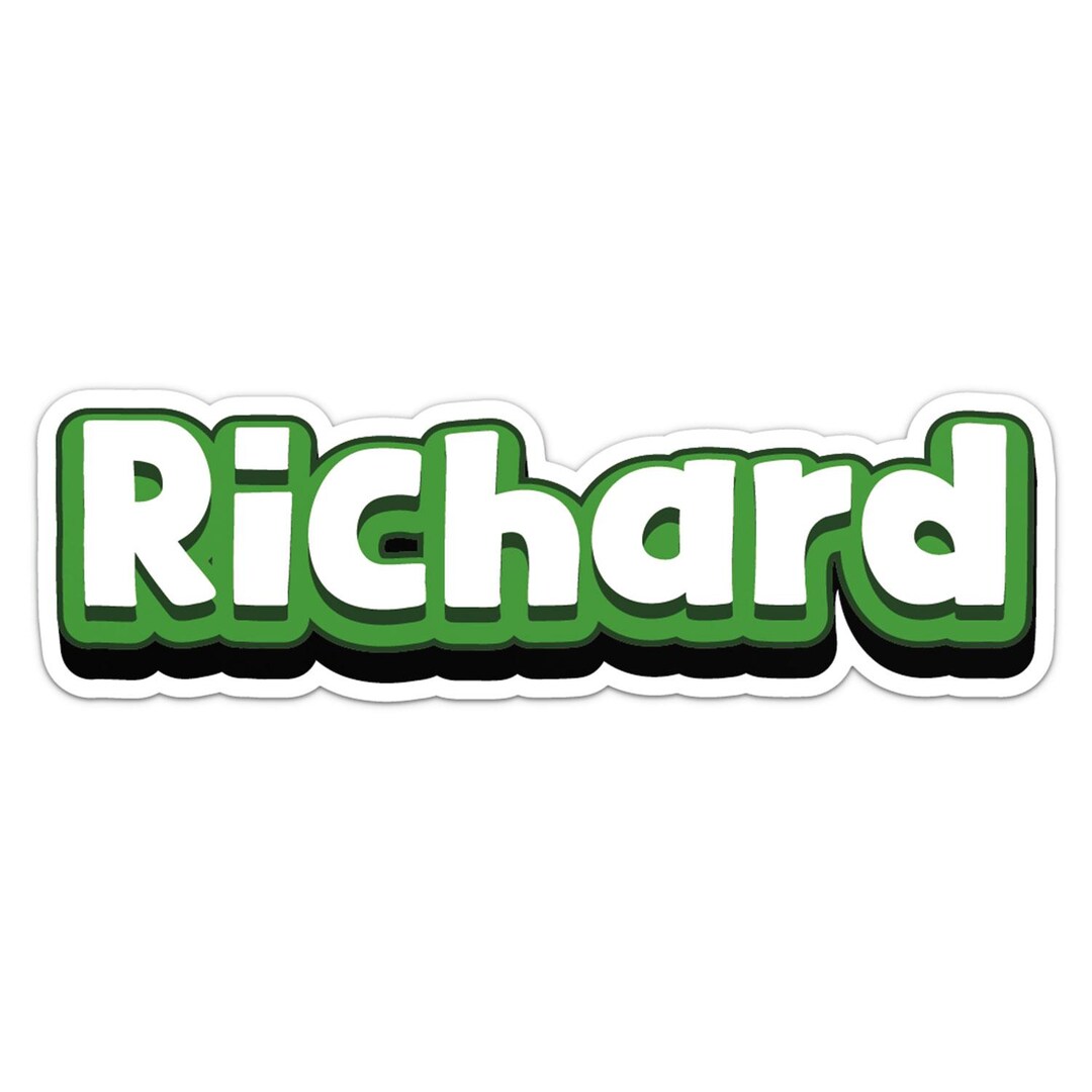 Richard Name Sticker Car Bumper Decal - Etsy
