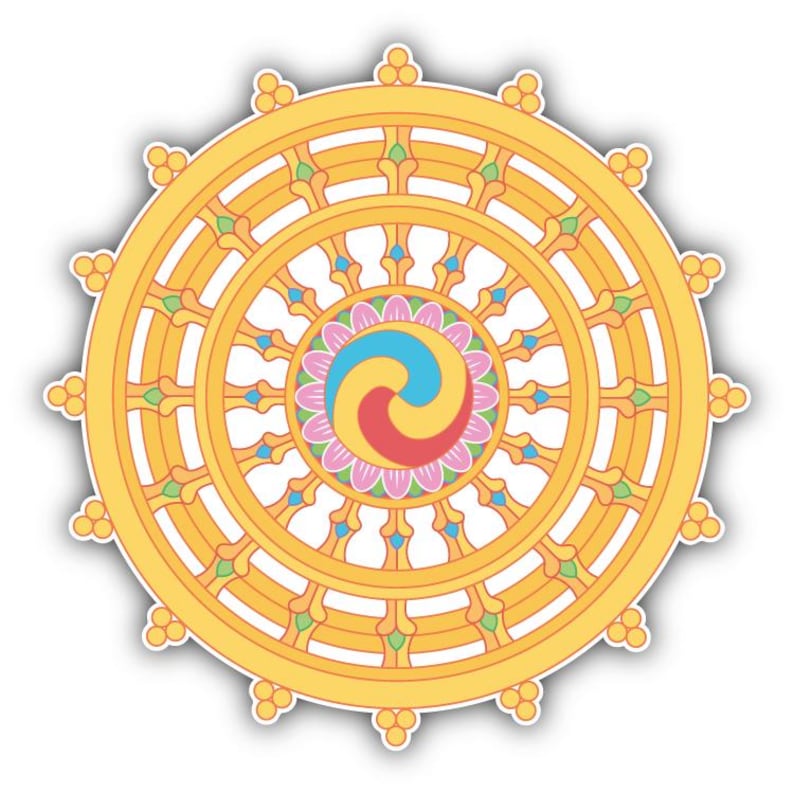 Wheel of Dharma Buddhism Symbol Sticker Car Bumper Vinyl Decal - Etsy
