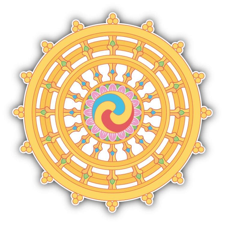 Wheel of Dharma Buddhism Symbol Sticker Car Bumper Vinyl Decal - Etsy