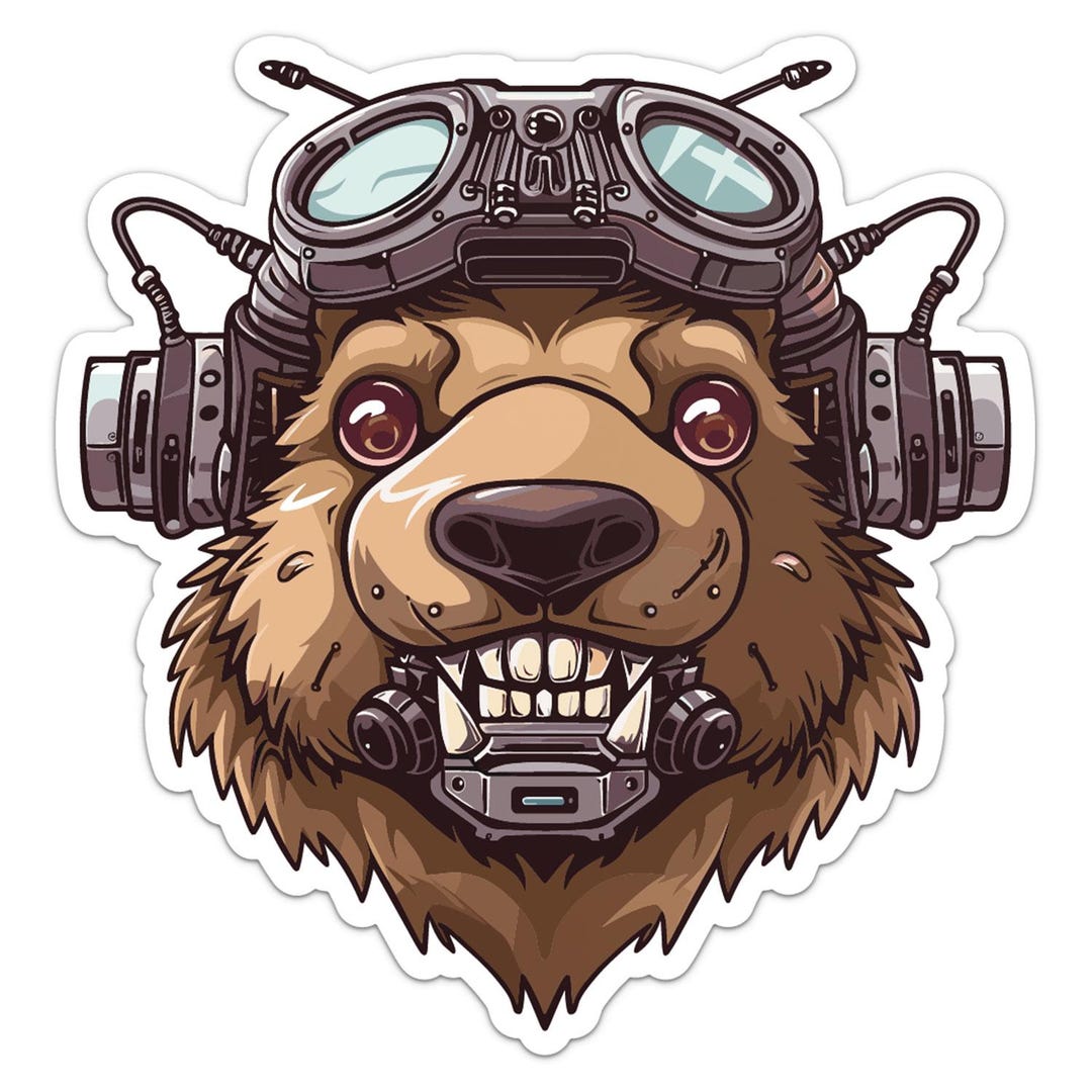Biomechanical Beaver Animal Robot Sticker Car Bumper Decal - Etsy