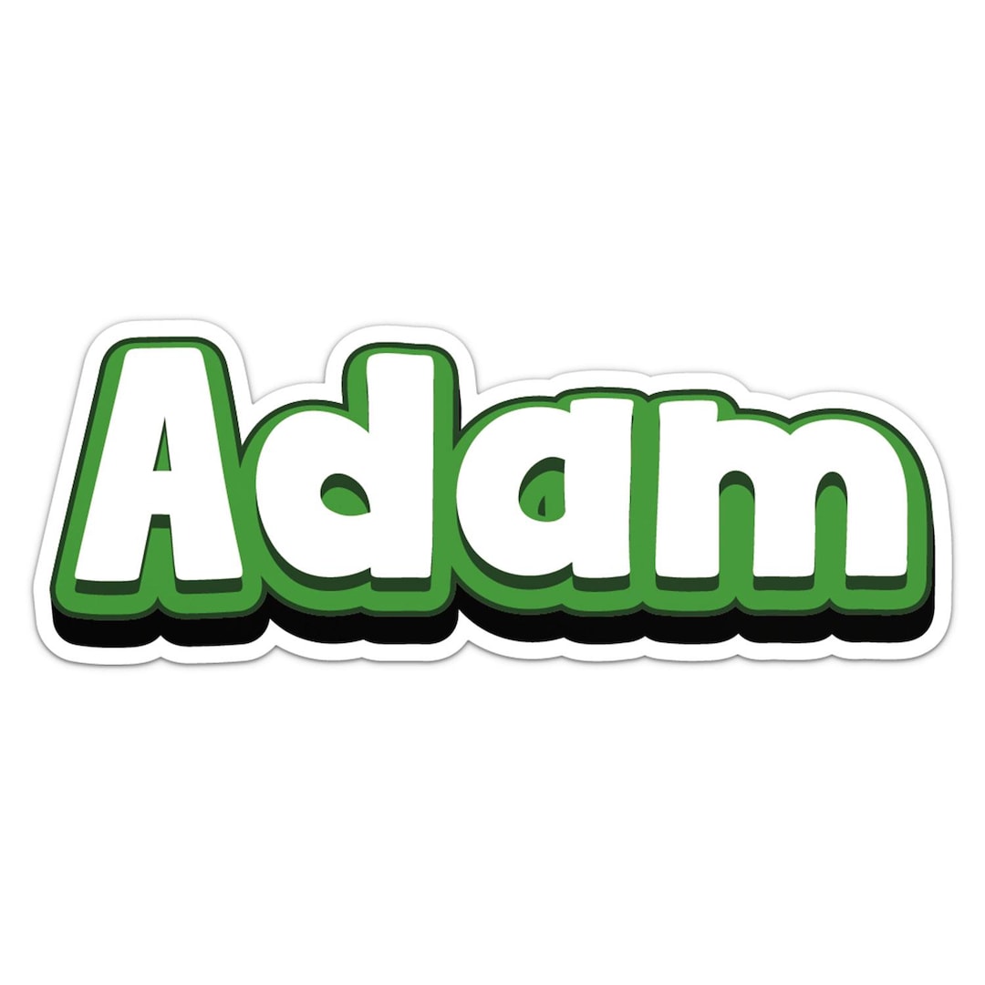 Adam Name Sticker Car Bumper Decal - Etsy