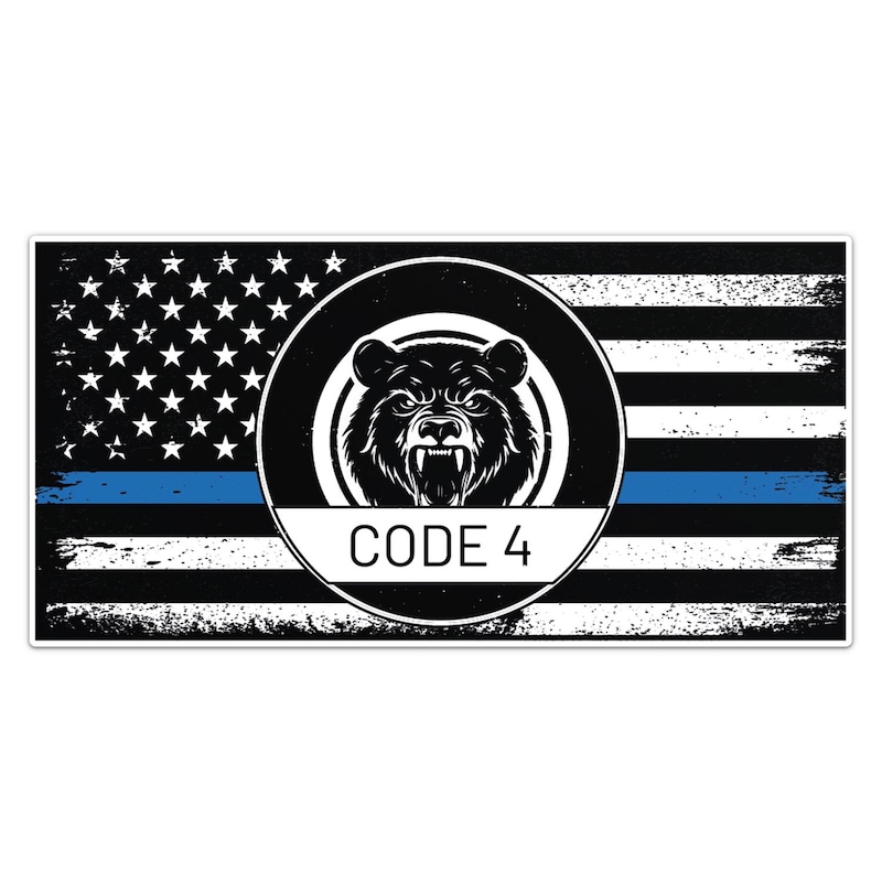 Code 4 Window Decal - Etsy
