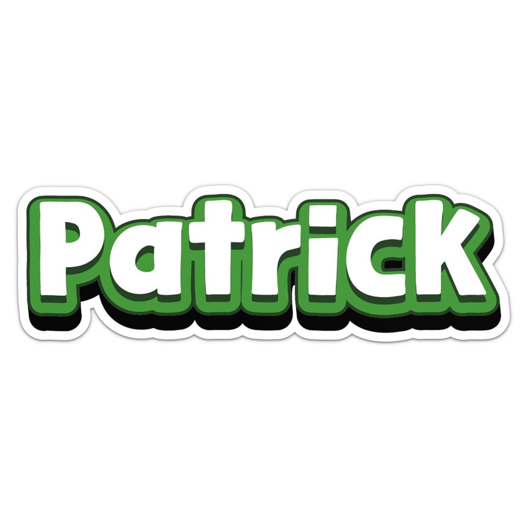 Patrick Name Sticker Car Bumper Decal - Etsy